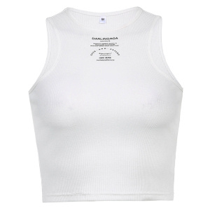 I Shaped Tank Top Solid Good Quality Lightweight-Kameymall